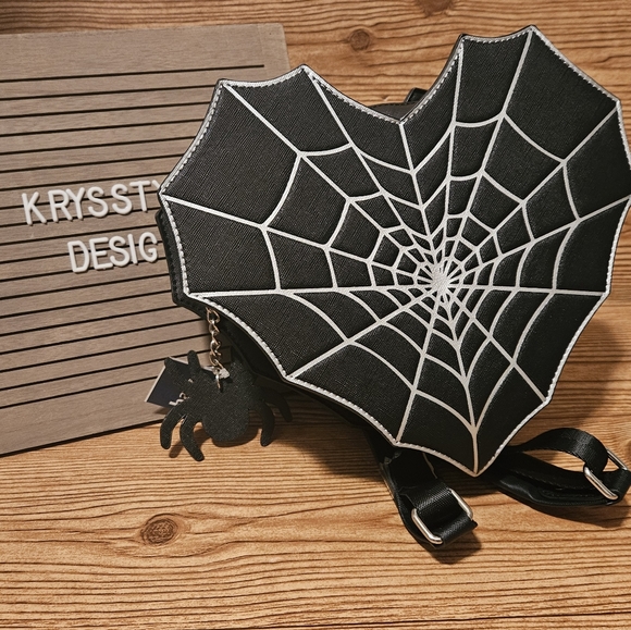 MAD Engine | Bags | Nwt Viral Mad Engine Heart Shaped Spiderweb ...